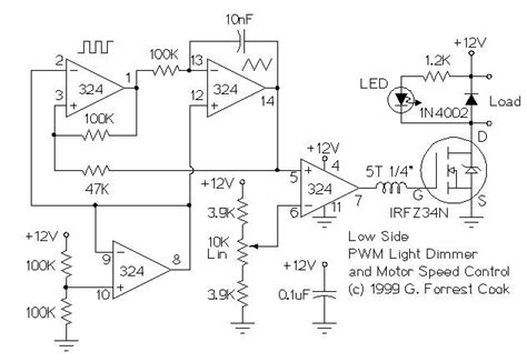 PWM Motor Light Controller Control Circuit Circuit Diagram SeekIC Com