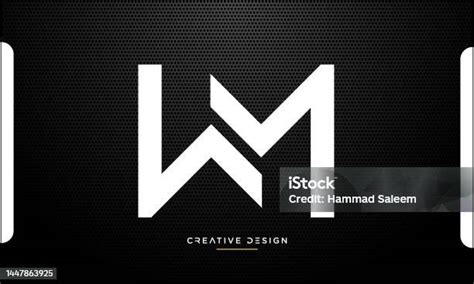알파벳 문자 아이콘 로고 Wm 또는 Mw 모노그램 로고에 대한 스톡 벡터 아트 및 기타 이미지 로고 알파벳 M 알파벳 W Istock