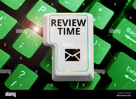 Hand Writing Sign Review Time Word Written On Situation Or System Its Formal Examination By