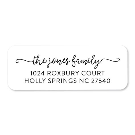 Swash Script Address Label A Touch Of Whimsy Designs
