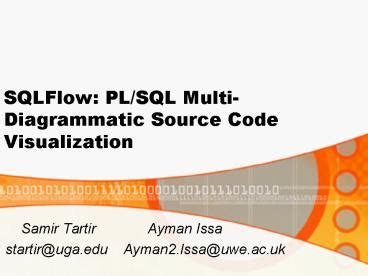 SQLFlow PLSQL MultiDiagrammatic Source Code Visualization Presentation Free To View