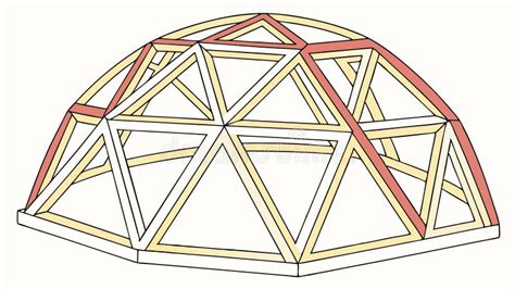 Geometric Dome Structure Illustration Symbolizing Architecture