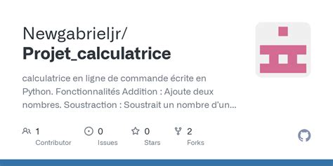 github newgabrieljr projet calculatrice calculatrice en ligne de commande écrite en python
