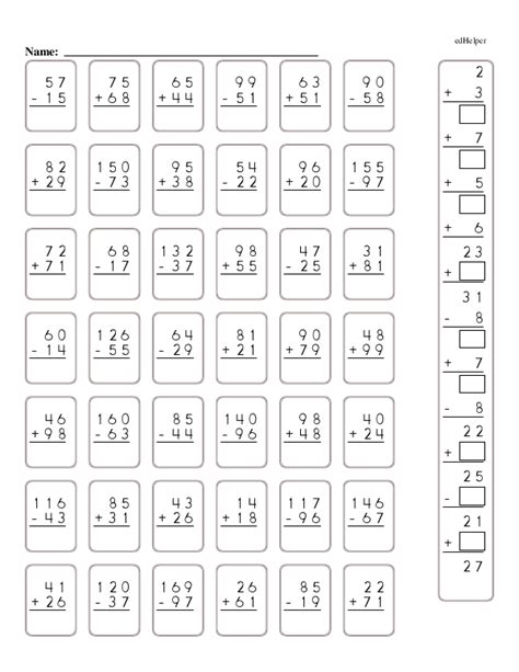 Multi Digit Addition And Subtraction Up To Six Digits Running Addition And Subtraction Up To 100