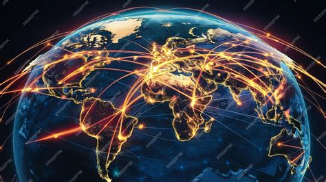 Premium Photo Growing Global Network And Data Connections Concept