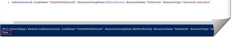 Remove Azresourcelock Azure Lessons