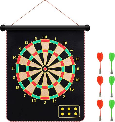 Safety Magnetic Dart Board Set Double Side Dartboard With Safe Magnet Darts For Outdoor