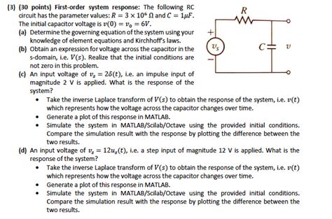 the following rc circuit has the parameter values r