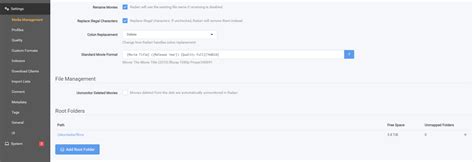 Configuration De Radarr Root Folder Docker Container Manager Nas Forum