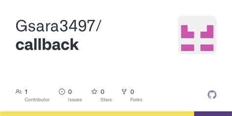 Github Gsara3497callback