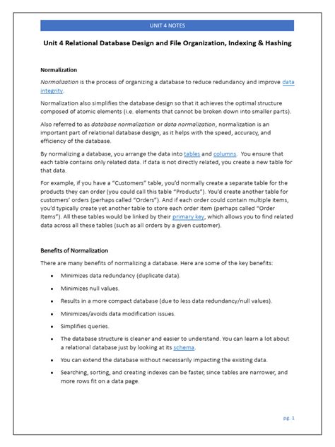 Normalization | PDF | Database Index | Databases