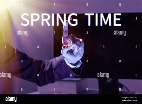 Writing Displaying Text Spring Time Business Approach Temperate Season Of The Year Identified
