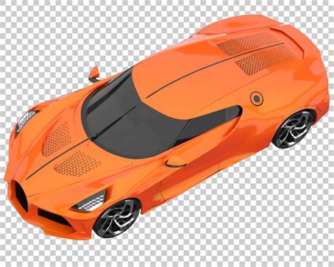 투명한 배경의 하이퍼 카 3d 렌더링 일러스트레이션 프리미엄 Psd 파일