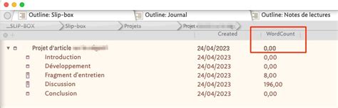 how to get the total word count of a container tinderbox tasks
