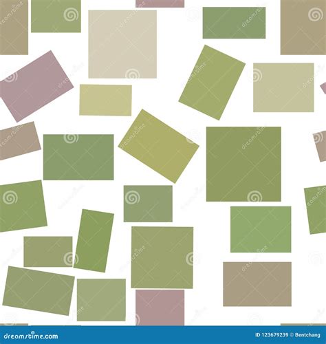 Seamless Color Abstract Square Rectangle Geometric Pattern Generative Art Background Creative