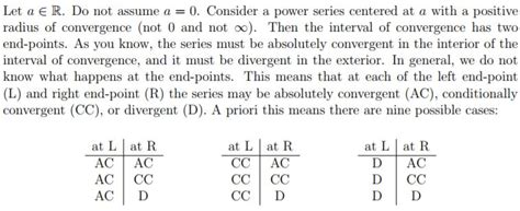 Conditional Convergent Power Series And Radius Of Convergence Mathematics Stack Exchange