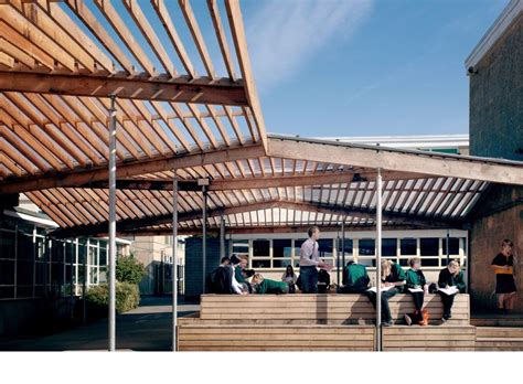 School Larch Canopy And External Classroom Feilden Fowles Architects
