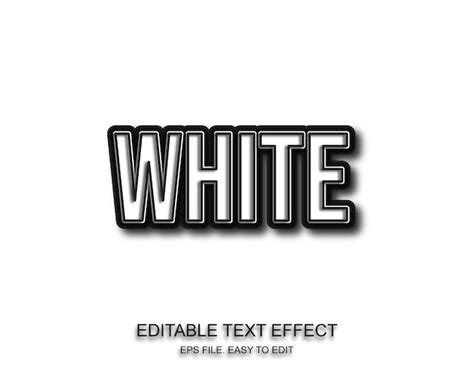 Premium Vector Editable White Color Text