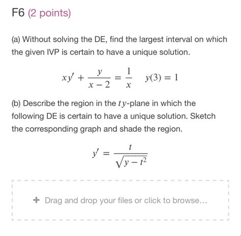 Solved F6 2 Points A Without Solving The De Find The