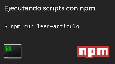 Ejecutando Scripts Con Npm Youtube