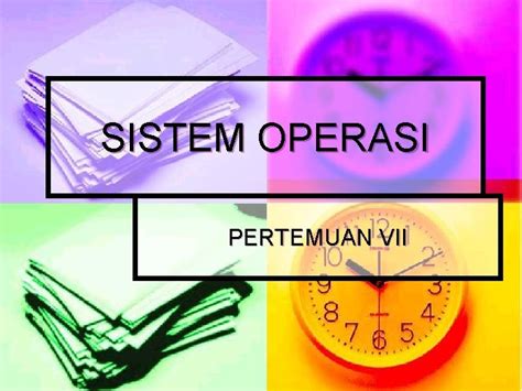 Sistem Operasi Pertemuan Vii Proses Pada Multiprogramming N