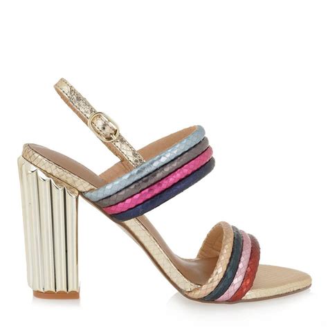 Πέδιλο Χρυσό Πολύχρωμο Lara Conte K4700094595m Nook Boutique