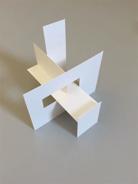 Abstract White Cube Sculpture Model