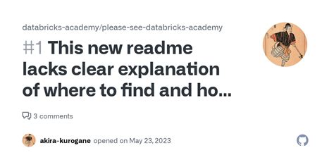 this new readme lacks clear explanation of where to find and how to