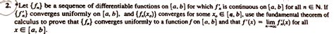 solved let {f n} be a sequence of differentiable functions