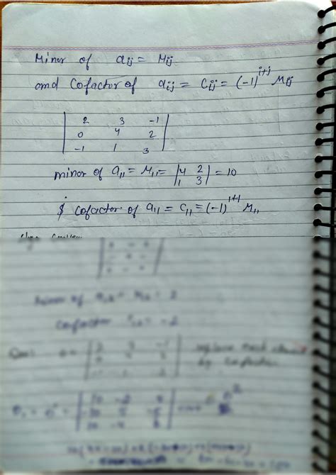 Solution Determinant Explained Mathematics Hand Written Exclusive