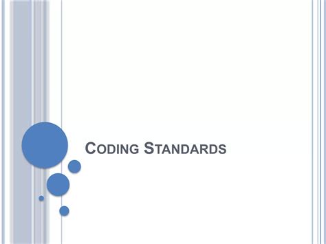 Coding Standards PPT