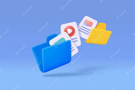 premium vector 3d file transfer of document in folder file transfer