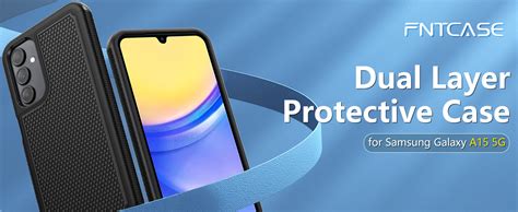 FNTCASE For Samsung Galaxy A15 5G Case Cell Phone Case Dual Layer Heavy Protective Shockproof