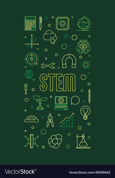 Stem Science Technology Engineering And Math Vector Image