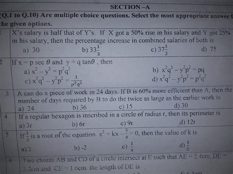 If X PsecA And Y QtanA Then Find A X Square Ysquare B Xsq Qsq Ysq Psq Kindly Take Sq As