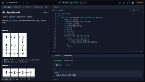 Leetcode Codingchallenge Spiralmatrix Problemsolving Programming
