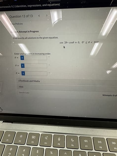 Solved Current Attempt in ProgressFind exactly all solutions | Chegg.com