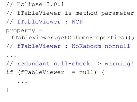 ppt evaluating and tuning a static analysis to find null pointer bugs
