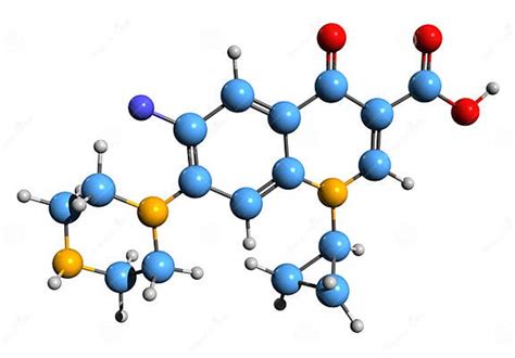 3d Image Of Ciprofloxacin Skeletal Formula Stock Illustration Illustration Of Infection Joint