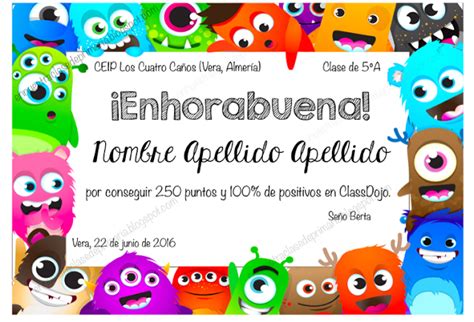 En Nuestra Clase De Primaria Diploma Editable Classdojo