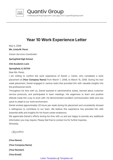 Free Hotel Experience Letter Template To Edit Online
