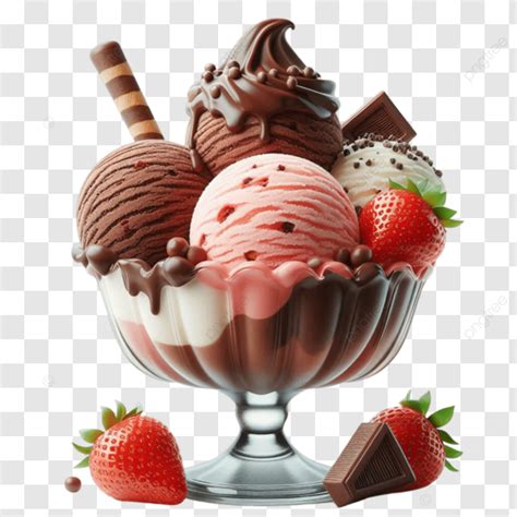 아이스크림 그릇 맛있는 딸기 초콜릿 아이스크림 그릇 맛있는 딸기 Png 일러스트 및 이미지 에 대한 무료 다운로드 Pngtree