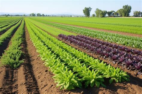 Premium Ai Image Crop Rotation Field With Different Types Of Crops