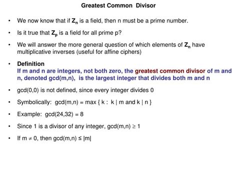 PPT Greatest Common Divisor PowerPoint Presentation Free Download ID