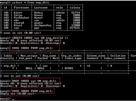 Mysql Indexes In Php