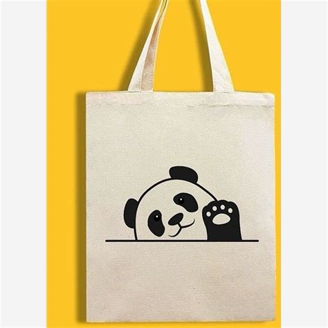 خرید و قیمت توت بگ طرح پاندا کیسه پارچه ای از غرفه دخت هنرمند