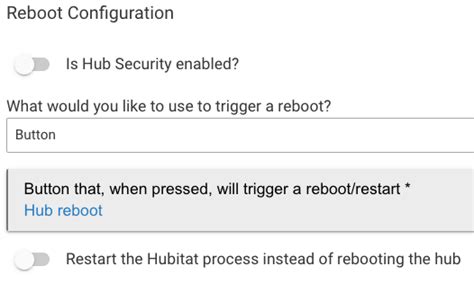 How Can I Restart Hubitat Thru An Automation Rule 🛎️ Get Help