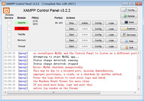 Solve The Problem That Mysql Cannot Start In Xampp Error Mysql
