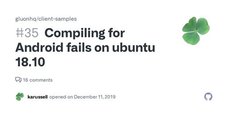 Compiling For Android Fails On Ubuntu 1810 · Issue 35 · Gluonhq