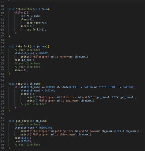 Solved Pgm5c An Incomplete Solution For Dining